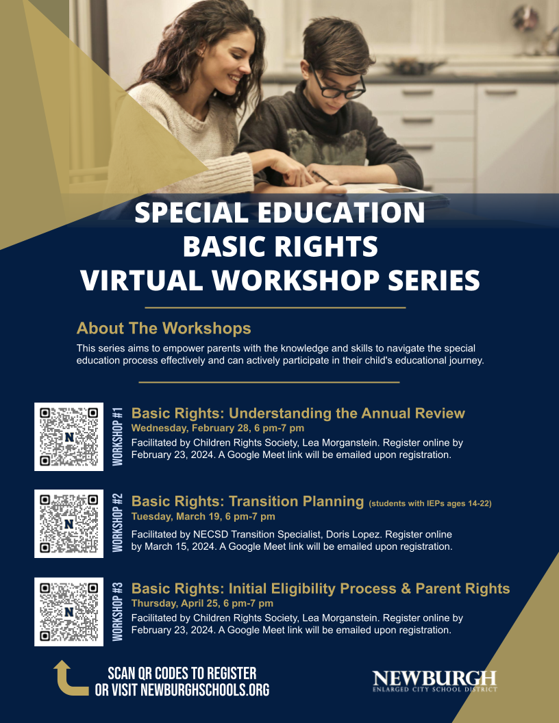 Special Education Basic Rights Virtual Workshop Series- News - NECSD